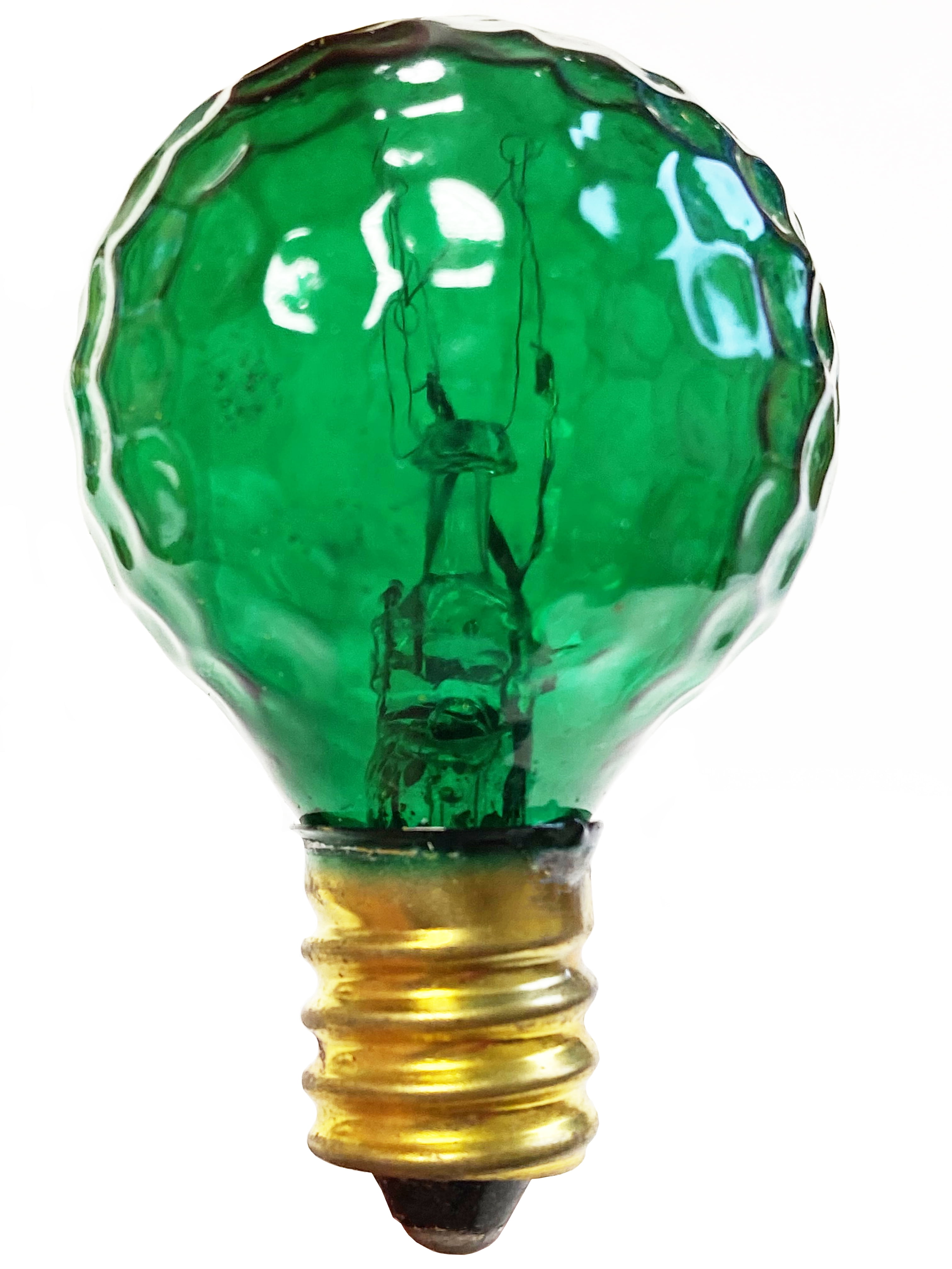 National Artcraft® 7 Watt Green Dimpled Golf Ball-Style Candelabra ...