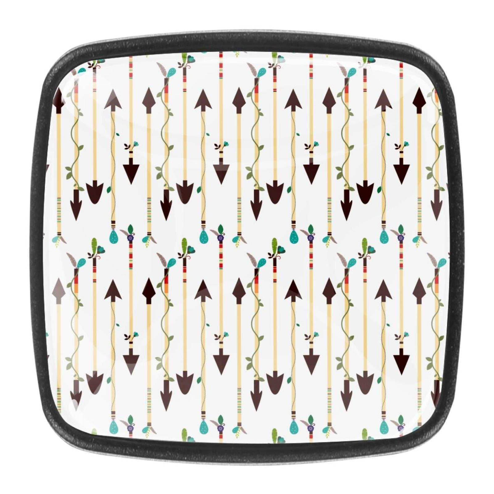 4 Pcs Square Cabinet Handle Cupboard Knob Drawer Pulls Handle Arrow ...