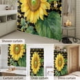 Bathroom Shower Curtain Farm Sunflowers Bees Waterproof Shower Curtains ...