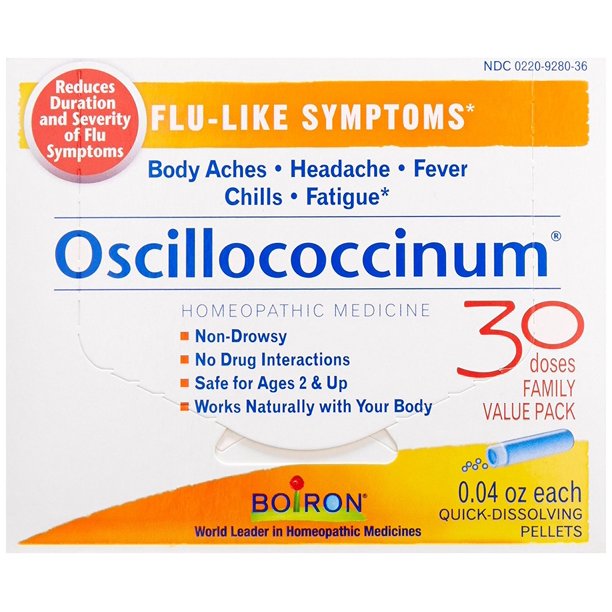 Boiron Oscillococcinum for Adult Unisex Flu-like Symptoms Pellets ...