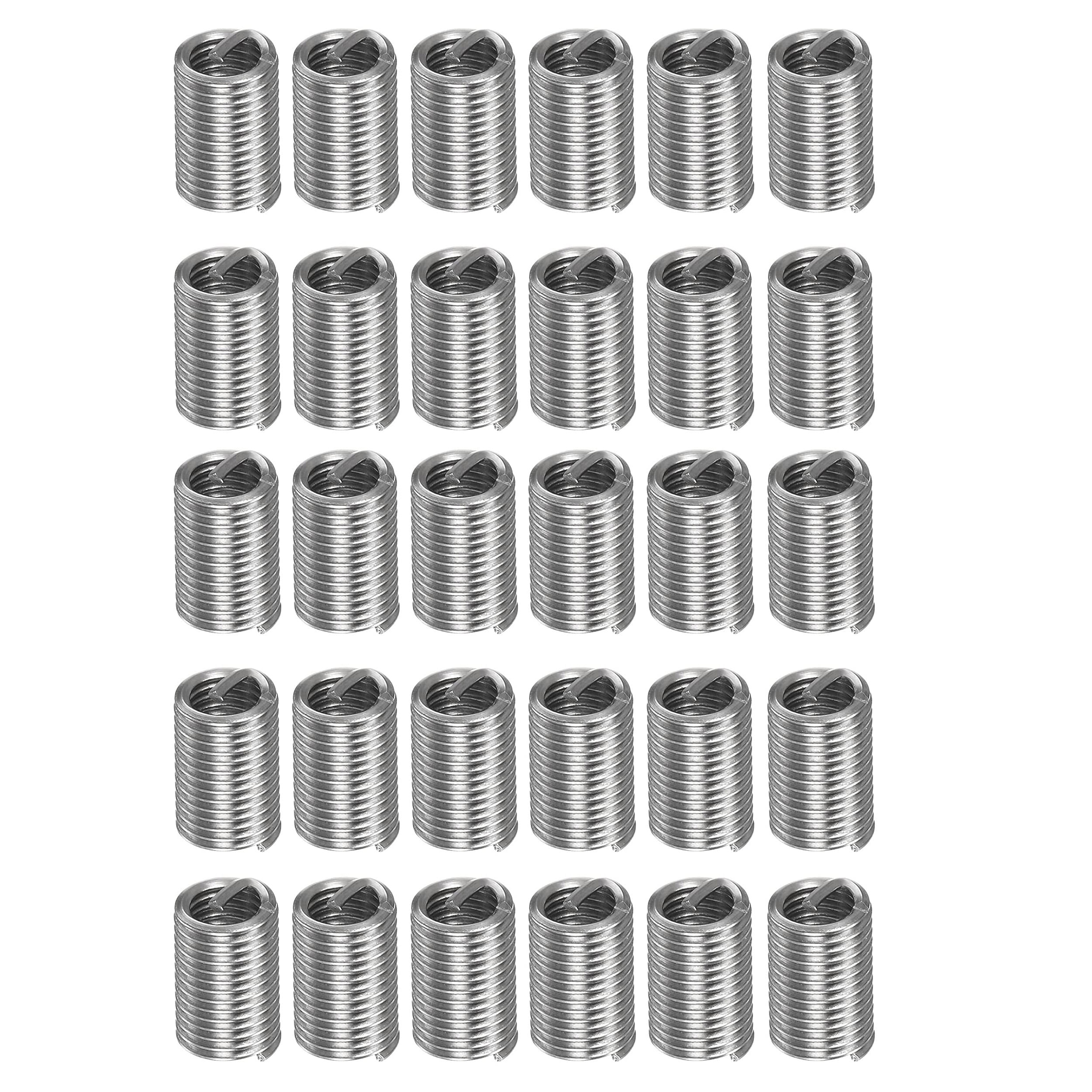 30 Pcs 304 Stainless Steel Metric M4x0.7x3D Wire Thread Inserts Steel ...