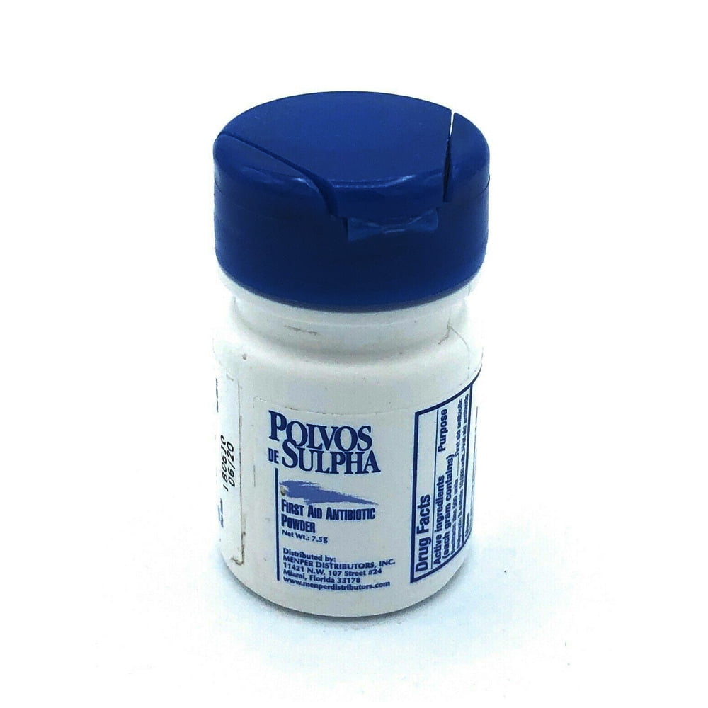 Polvos de Sulpha Antibiotic First Aid Powder. For Minor Cuts, Scrapes ...
