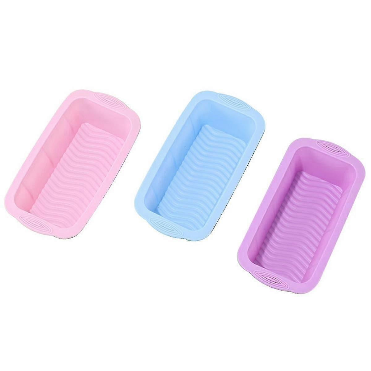 3pcs Silicone Bread Loaf Pan Non-stick Bread Pans For Baking Easy ...