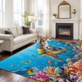 Area Rug for Living Room, Funny Diving Tiger Non-Slip Indoor Large ...
