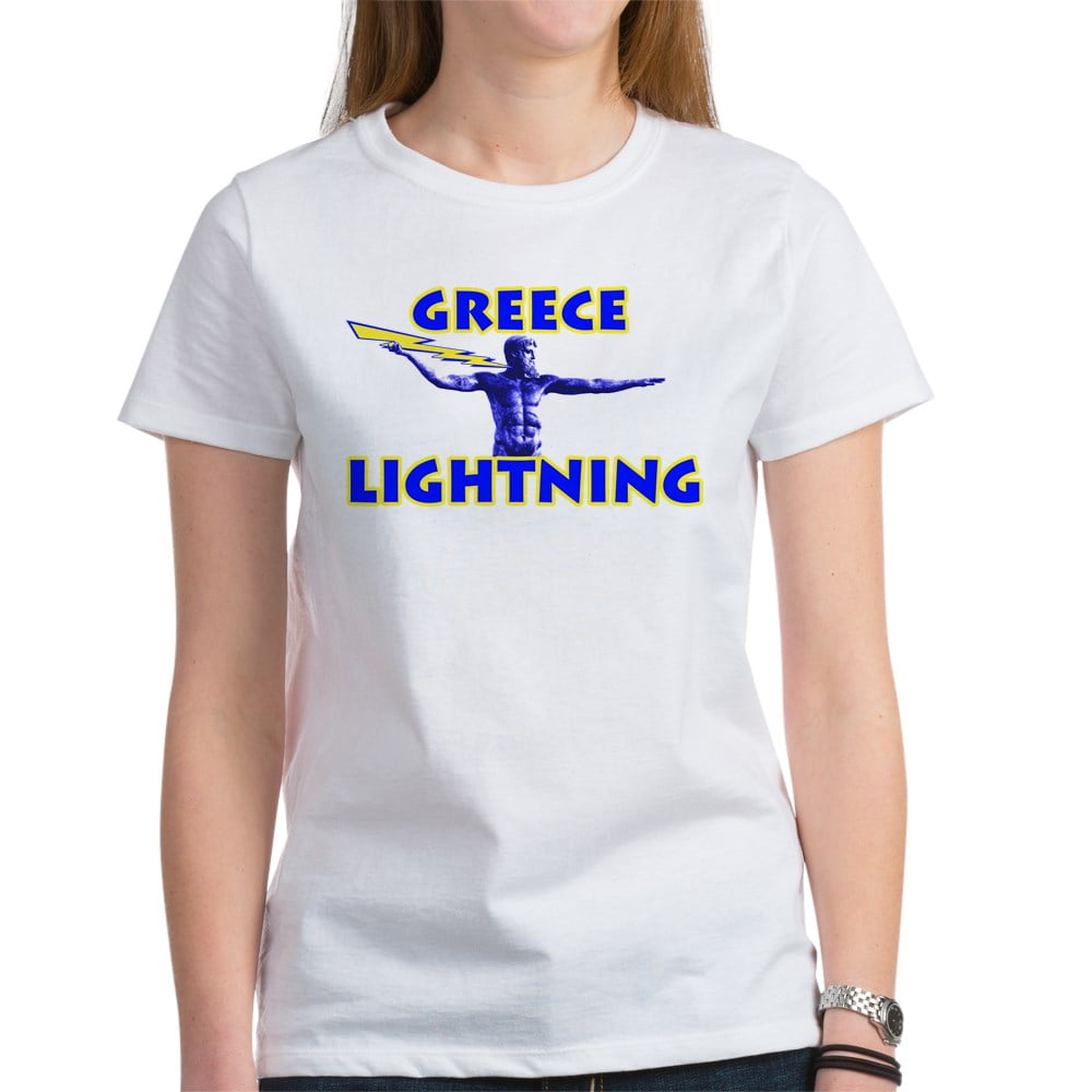 CafePress - Greece Lightning Women's T Shirt - Women's Classic T-Shirt ...
