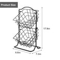 Isyunen Modern 2-Tier Wire Fruit Basket, Countertop Kitchen Vegetable ...
