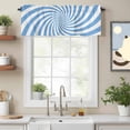 Blue Vortex Valances for Windows, Abstract White Sky Blue Spiral ...
