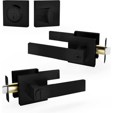 Keyless Entry Deadbolt and Lever Handle Door Lock Combo Pack with ...