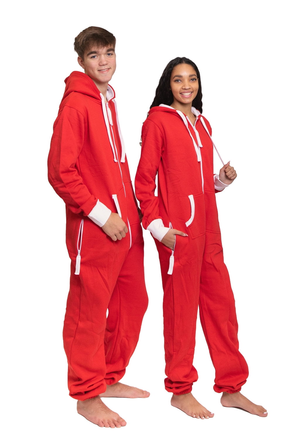 Hoodie Red Onesie Jumpsuit Premium One-Piece SweatSuit for Men & Women ...
