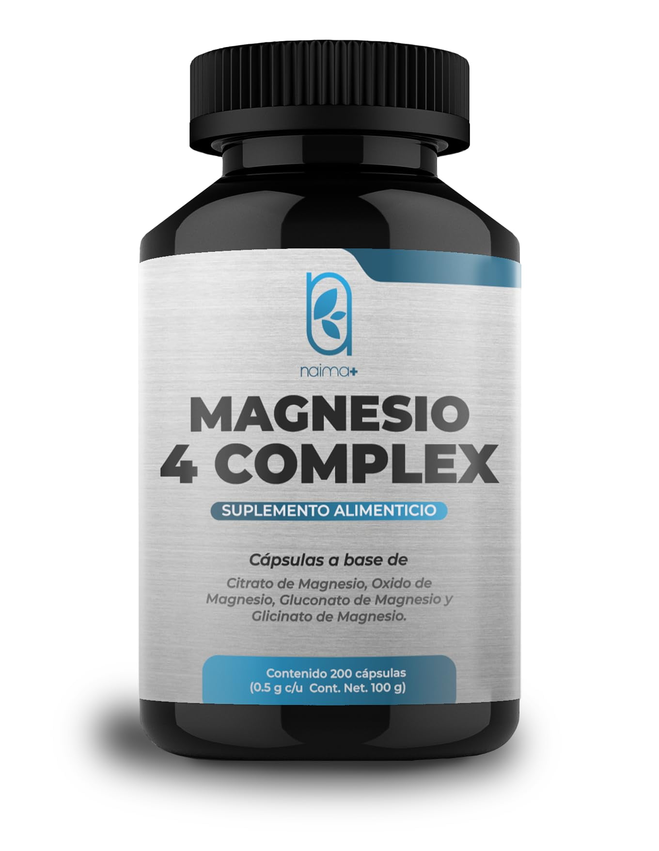 NAIMA Magnesio 4 Complex, 200 Cápsulas | Citrato, Glicinato, Óxido y ...