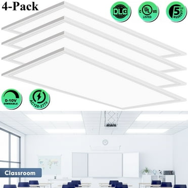 Luxrite 2x2 FT Edge-Lit Frame LED Panel Lights, 5CCT 3000K-6500K, 2600 ...