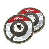 Hyper Tough 2 Pack 36 Grit Flap Discs 4-1/2 inch Diameter with 7/8 inch ...
