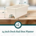 HC Companies Heavy Duty 24-Inch Garden Flower Plant Deck Rail Box ...