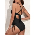 Eytino One Piece Swimsuits For Women Ribbed Tummy Control High Cut