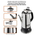 VEVOR 12-Cup 304 Stainless Steel Coffee Percolators Coffee Pot Coffee ...