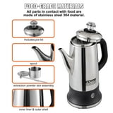 VEVOR 12-Cup 304 Stainless Steel Coffee Percolators Coffee Pot Coffee ...