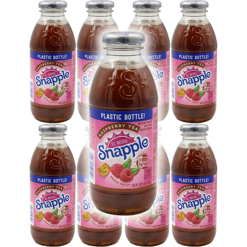 Snapple Raspberry Iced Tea, 16oz Bottle (Pack of 8, Total of 128 Fl Oz ...