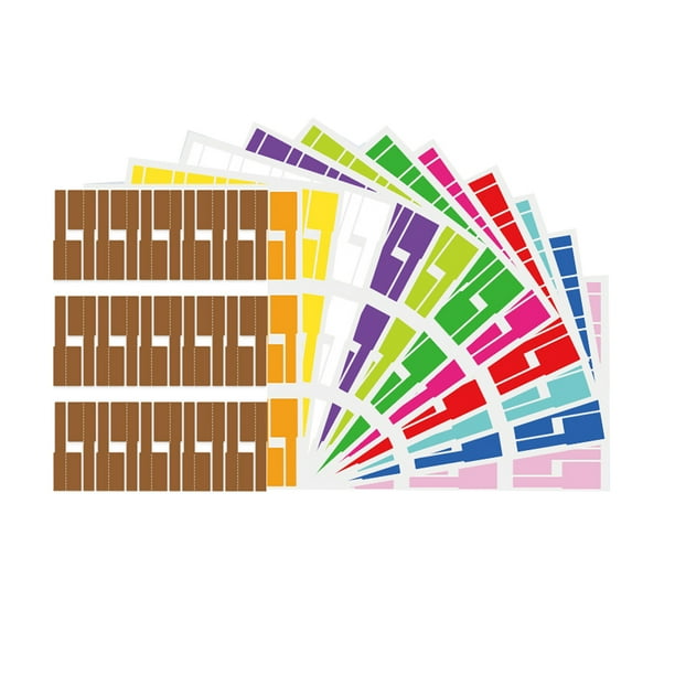 Cable Labels,12 Sheets Waterproof Cable Tags Assorted Colors Cord ...