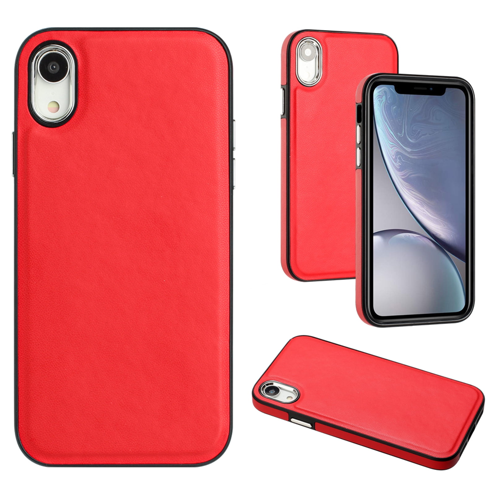 for iPhone XR Premium PU Leather Case, Fashion Ultra Slim Shockproof ...