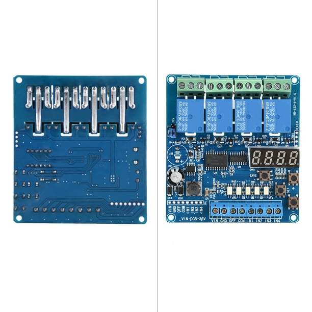 36V Relay Module, 8-36V Relay Module 4-channel Multifunction Time Delay ...