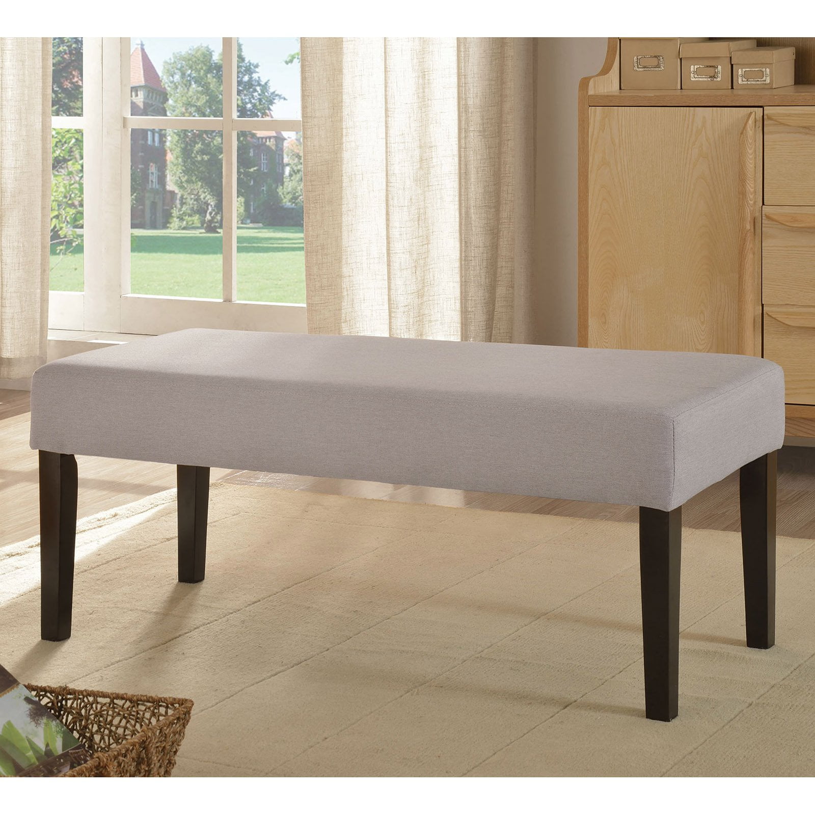 Coaster Bench in Gray and Black - Walmart.com