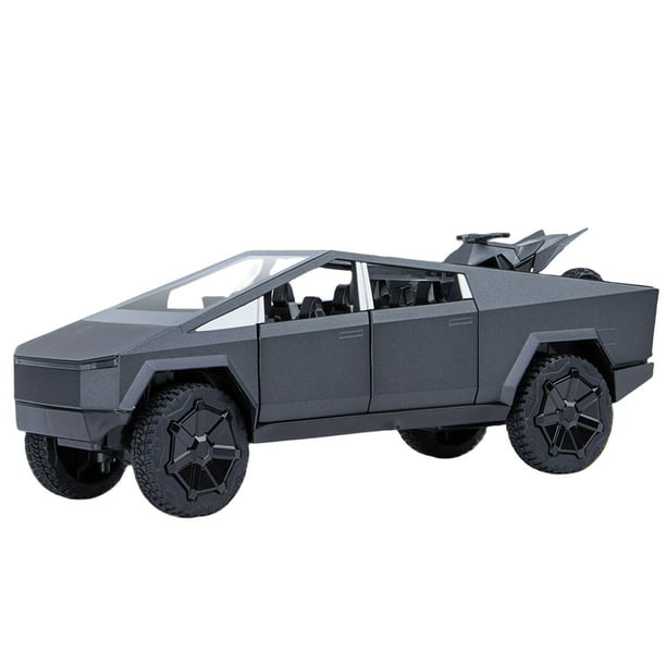 Vehículo de retroceso de coche a escala 1/36, juguete modelo Cybertruck a escala 1/24 con luz de ...