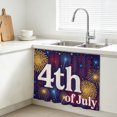 4th of July Small Cabinet Curtains 10"W x 11"L, Independence Day Red ...