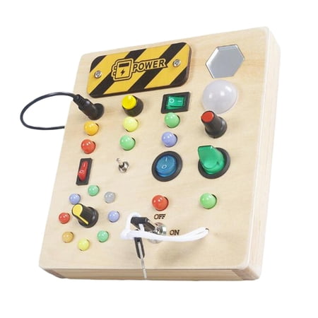 Wooden Control Panel Basic Motor Skill Cognition Games Montessori Busy ...