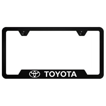 Auto Gold TOYCB Chrome On Black License Logo Plate, Toyota - Walmart.com