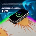 Large RGB Wireless Charging Mouse Pad Sun and Rocket Pattern14 LED ...