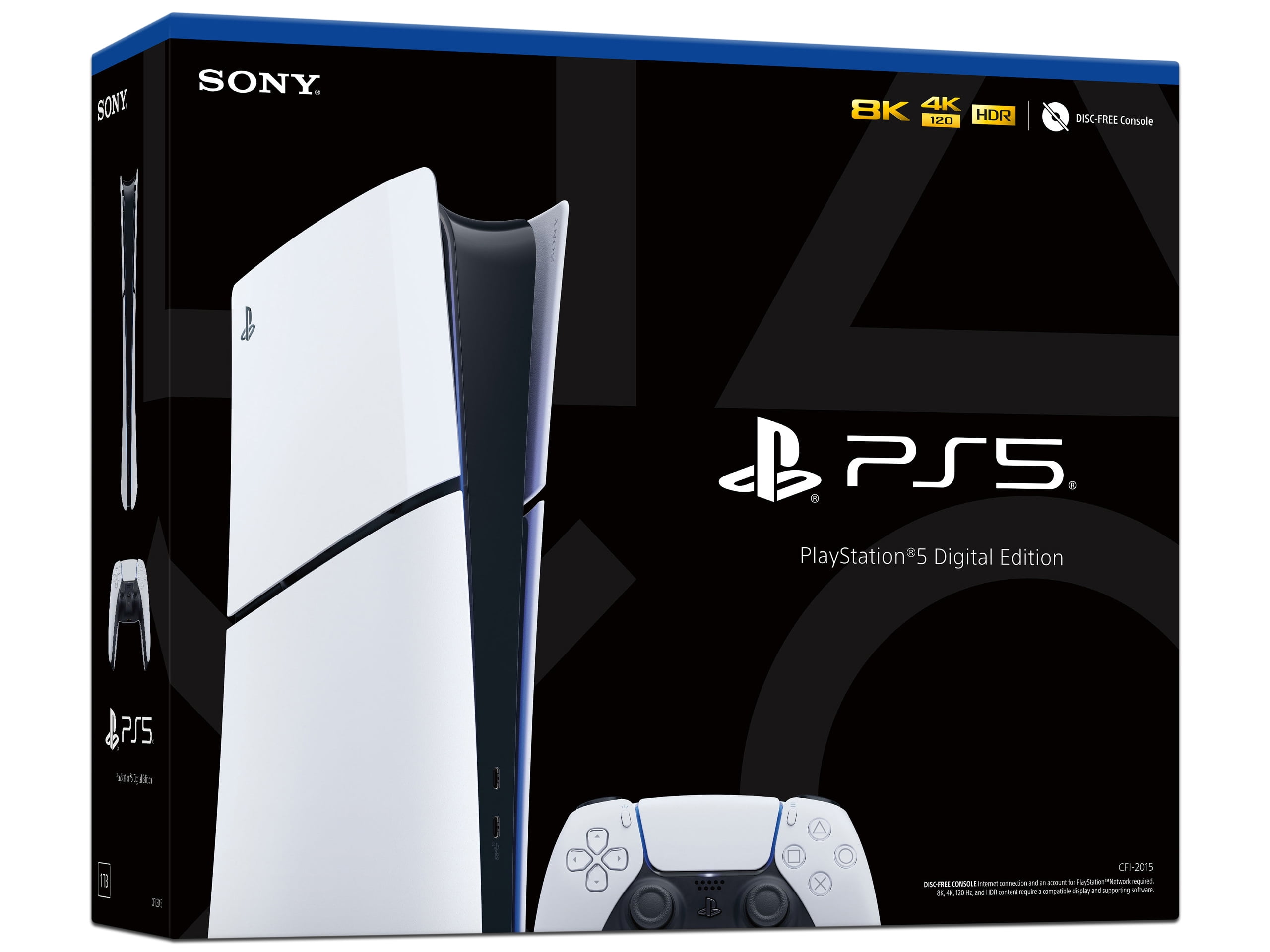 Consola de Videojuegos Sony PlayStation 5 Slim Edición Digital, SSD NVMe PCIe 4.0 de 1TB, Color ...