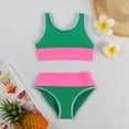 Bobifish Girls Two Piece Tankini Swimsuit Color Block Racerback Sport ...