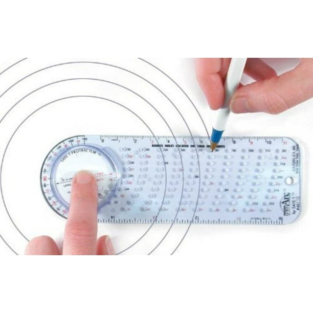 Safe-T 46110 mmArc Protractor Compass Plus, 15.8 cm long, Semicircular ...