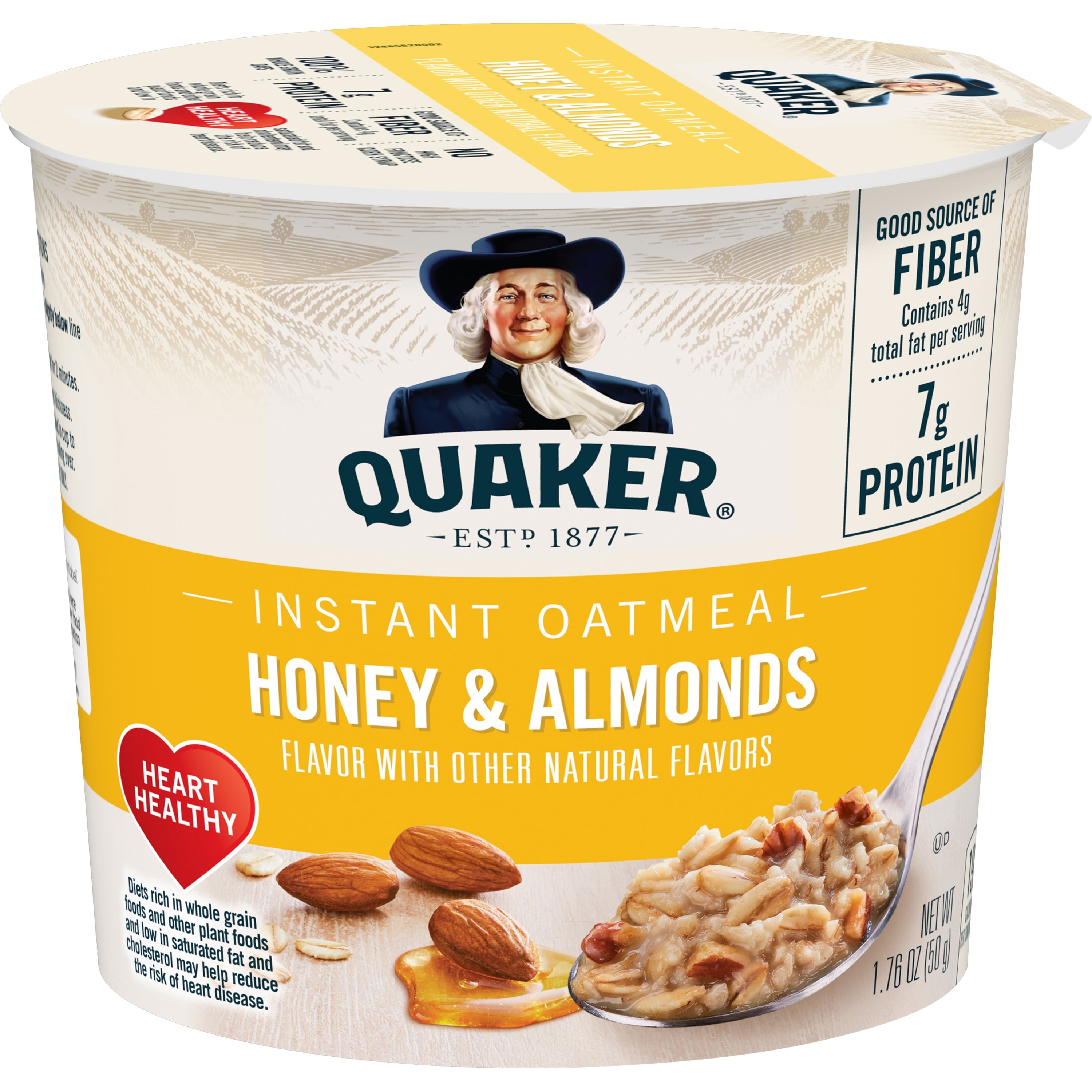 Quaker Instant Oatmeal, Honey & Almond, 1.76 oz – Walmart Inventory ...