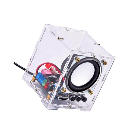 HU-009 3W Mini Spaker Unit 5V DC Powered Sound Transparent Stereo ...