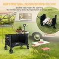 Portable Folding Cart with Wheels Foldable, 330 lbs Heavy Duty Beach ...
