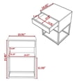 Gewnee 15.91”Nightstand with Drawer and Shelf,MDF & Metal Legs,Small ...