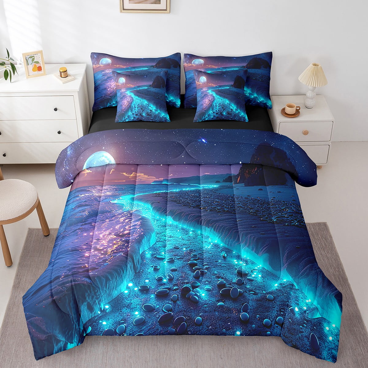 Click here for Yst Seawater Bedding Full Size 7pcs Bed In A Bag... prices