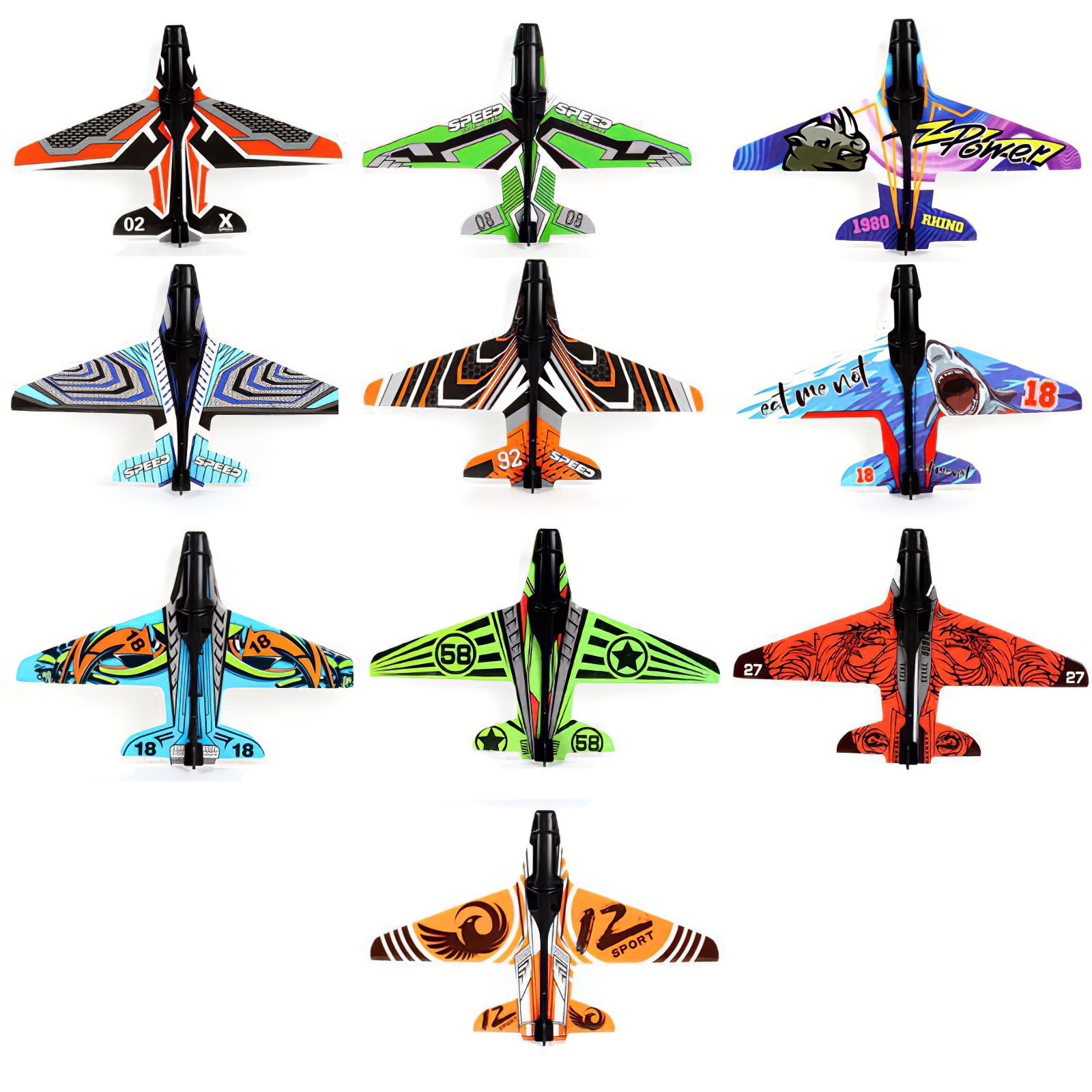 TureClos 10Pcs Airplane Toy Lightweight Airplane Figurine Compact Plane ...