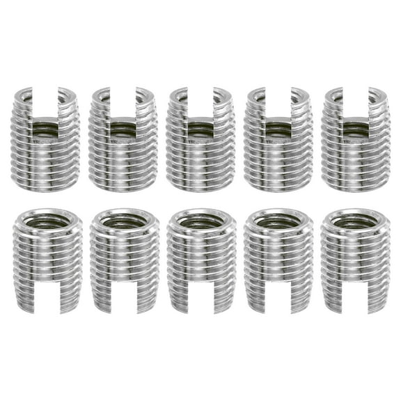 Uxcell Brass Threaded Repair Insert Nut, 5 Pcs M8x1.25 to M5x0.8 Thread ...