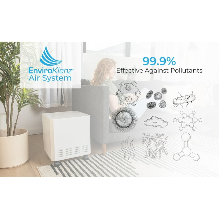 EnviroKlenz Home Air Purifier Up to 1000 Sq. Ft. Area White