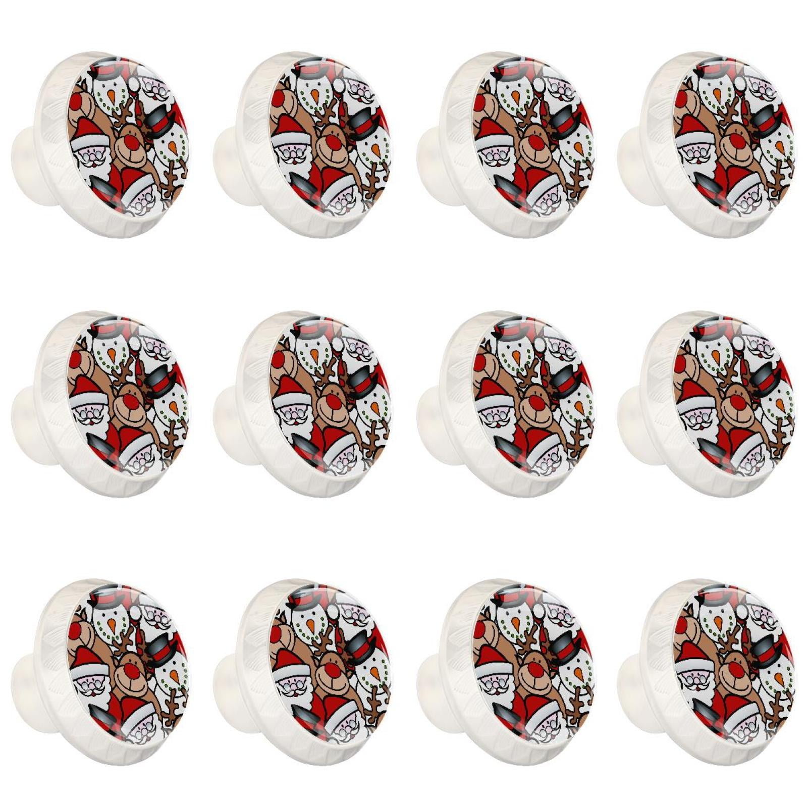 12 Pcs Santa Snowman Deer Knobs for Kitchen Cabinet Cupboard Dresser ...