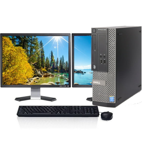 Desktop Computer Dual Monitors