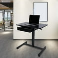 Clatina Adjustable Laptop Desk with Wheels & Drawer, 28x18.9 inch ...