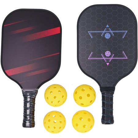 Pickleball Racket Set Portable Glass Fibre Pickleball Paddle Polymer ...