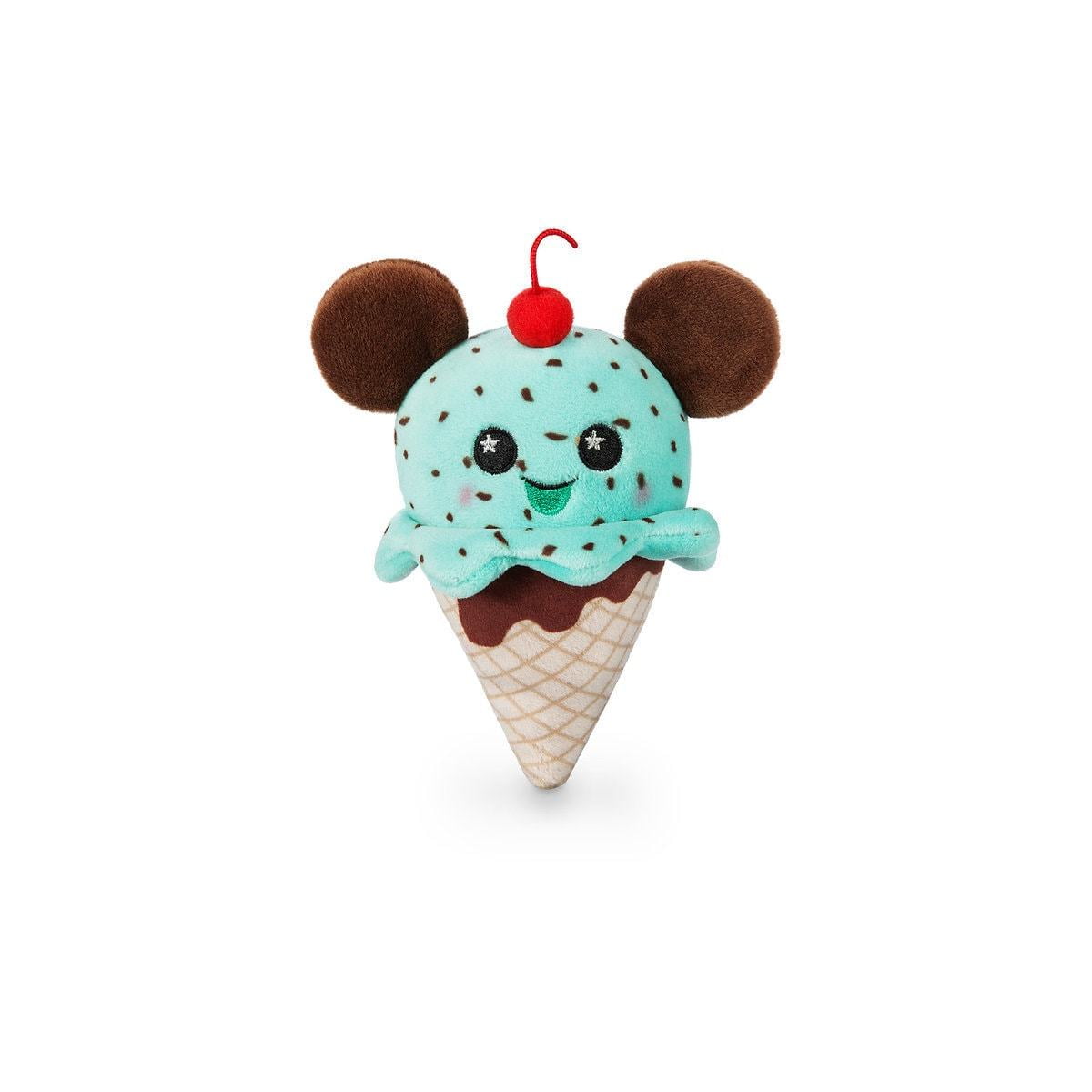 Disney Parks Mickey Mouse Ice Cream Cone Wishables Plush Micro New with ...