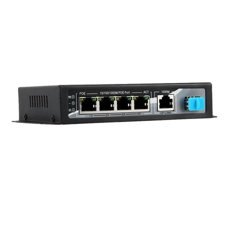 4-Port Gigabit Metal Case 10/100/1000Mbps Gigabit POE Ethernet Switch ...