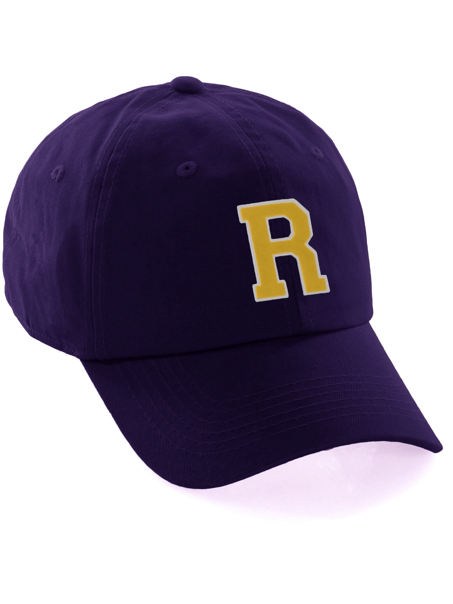 Customized Letter Intial Baseball Hat A to Z Team Colors, Purple Cap ...