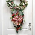 Christmas Holiday Garland Hanging Decoration for Front Door, Festive ...