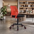 Homy Casa 1-Piece Red & Black Kids Task Chair, 17.7'' Rolling ...
